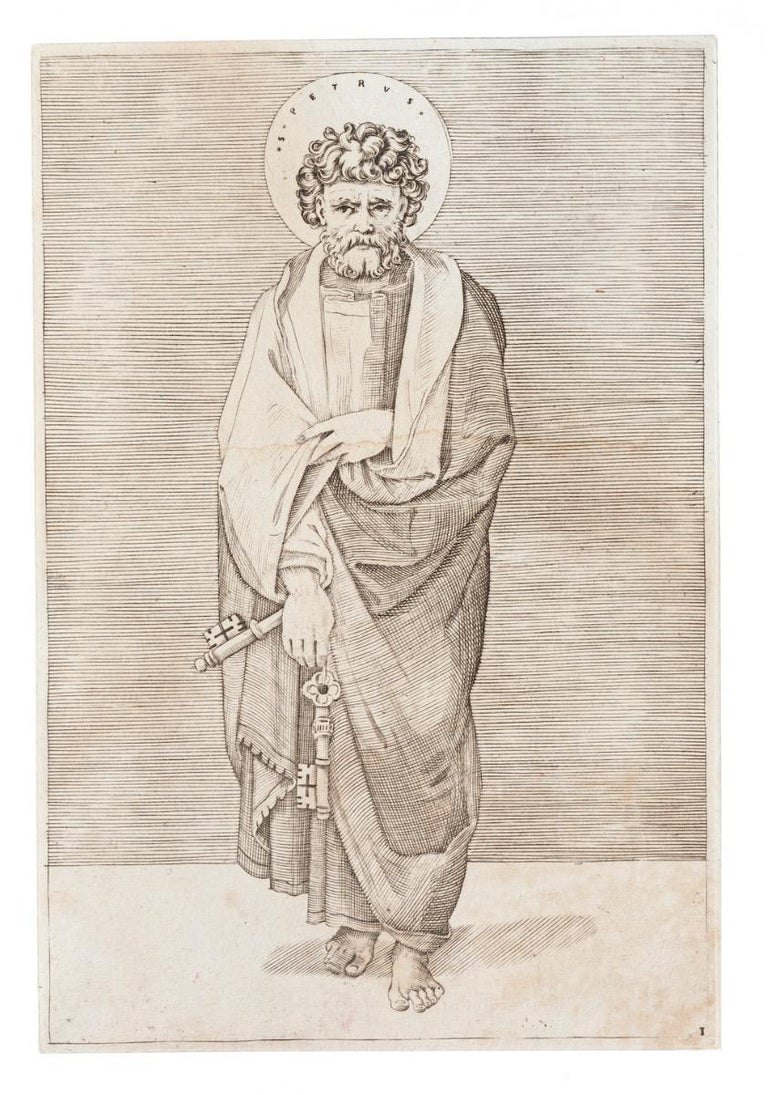 Unknown - Saint Peter - Original Etching - 16th century at 1stDibs