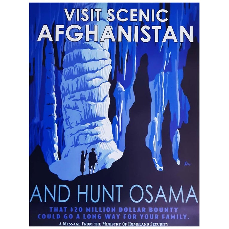 Unknown - Satyrical poster Visit the landscapes of Afghanistan and hunt ...