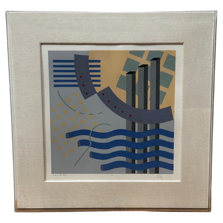 Unknown - "Shapes of der Strand" Hard Edge Lithograph For Sale at 1stDibs