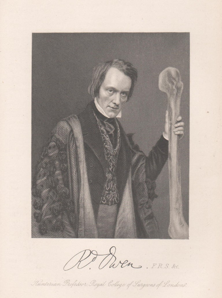 Unknown - Sir Richard Owen, palaeontologist, portrait engraving, 1861 ...