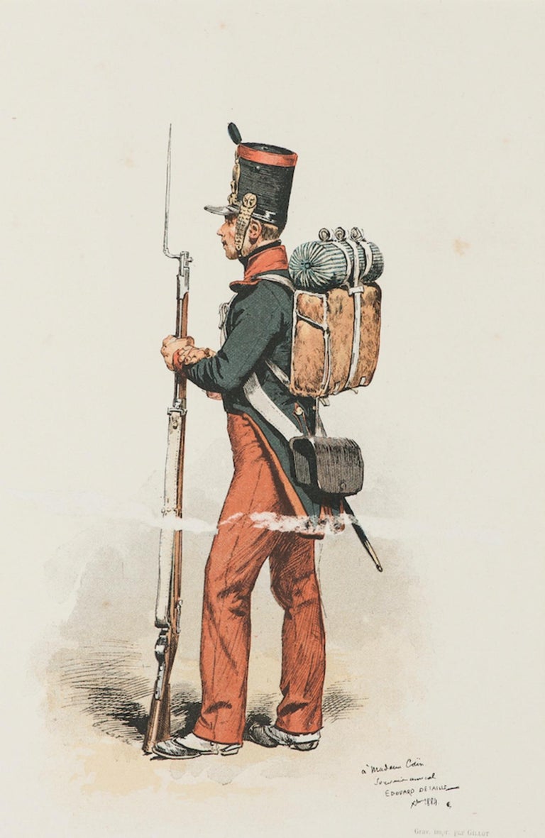 Unknown - Soldier - Lithograph - 19th Century For Sale at 1stDibs
