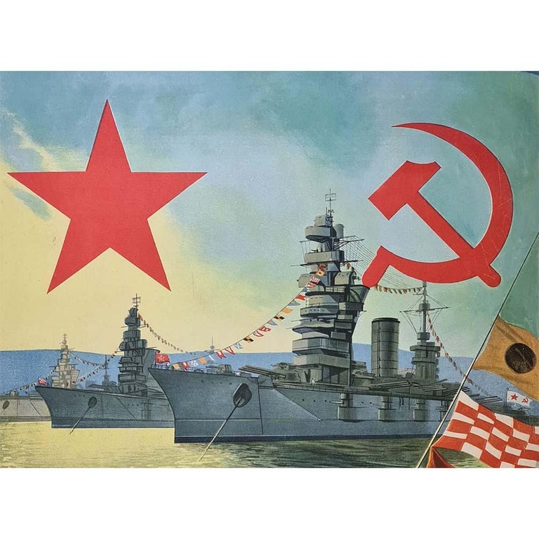 Unknown - Soviet poster from 1947, which depicts the greatness of the ...