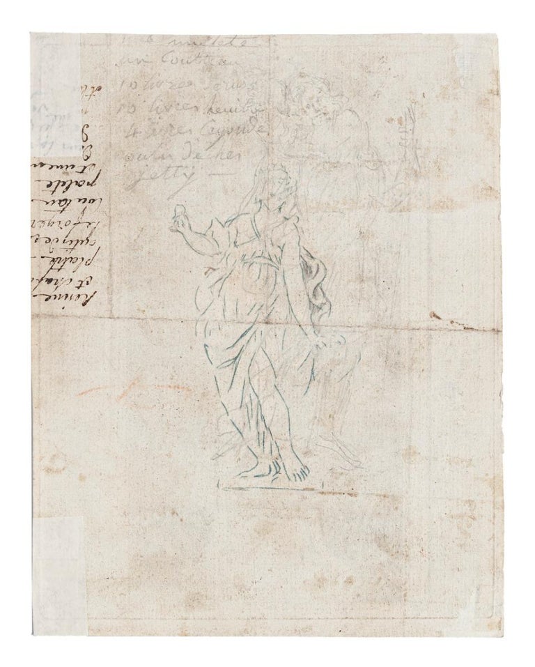 Unknown - Standing Woman - Etching on paper - XVIII Century For Sale at ...