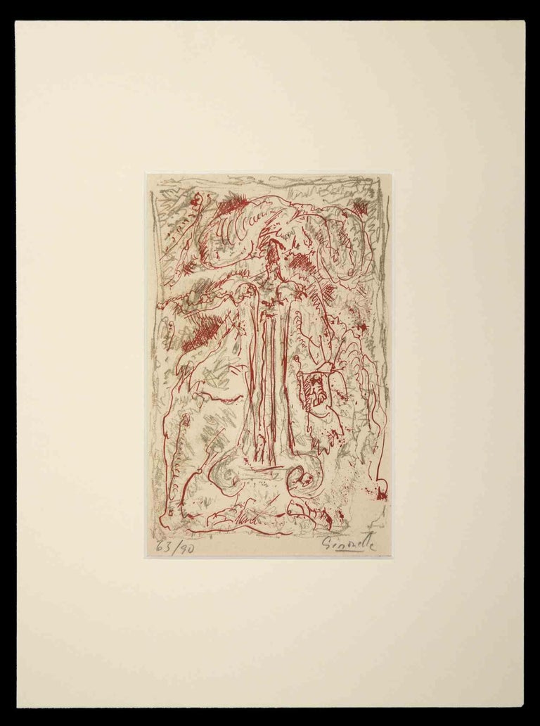 Unknown - Surreal Composition - Original Lithograph - Mid-20th Century ...