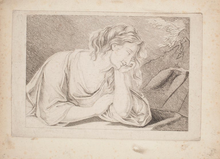 Unknown - Thinking Woman - Etching - 19th Century For Sale at 1stDibs