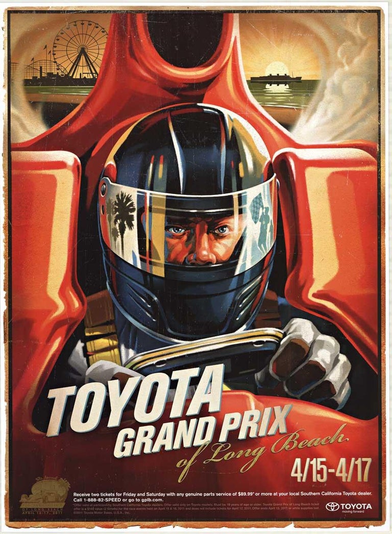Unknown - Toyota Grand Prix Long Beach original racing poster For Sale ...