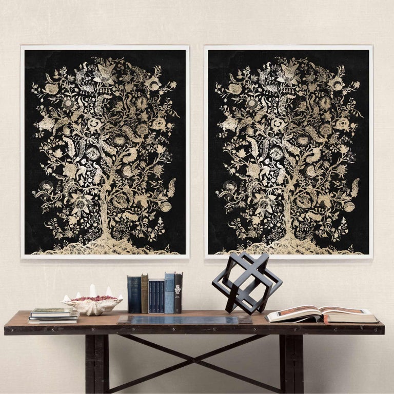 Unknown - Tree of Life, Series 3, gold leaf, framed For Sale at 1stDibs