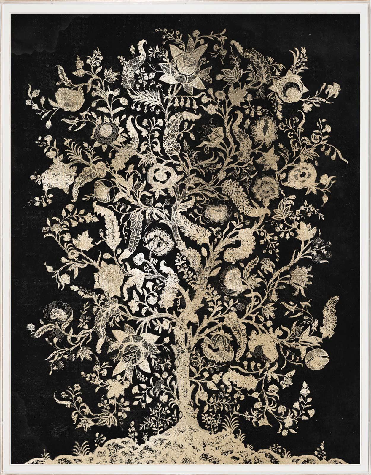 Unknown - Tree of Life, Series 3, gold leaf, framed For Sale at 1stDibs