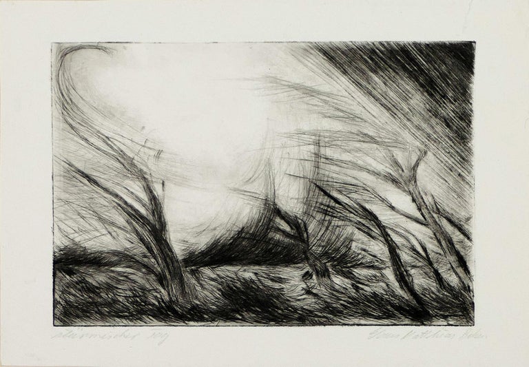 Unknown - Two Lake Landscapes - Original Etching and Drypoint - 1970s ...