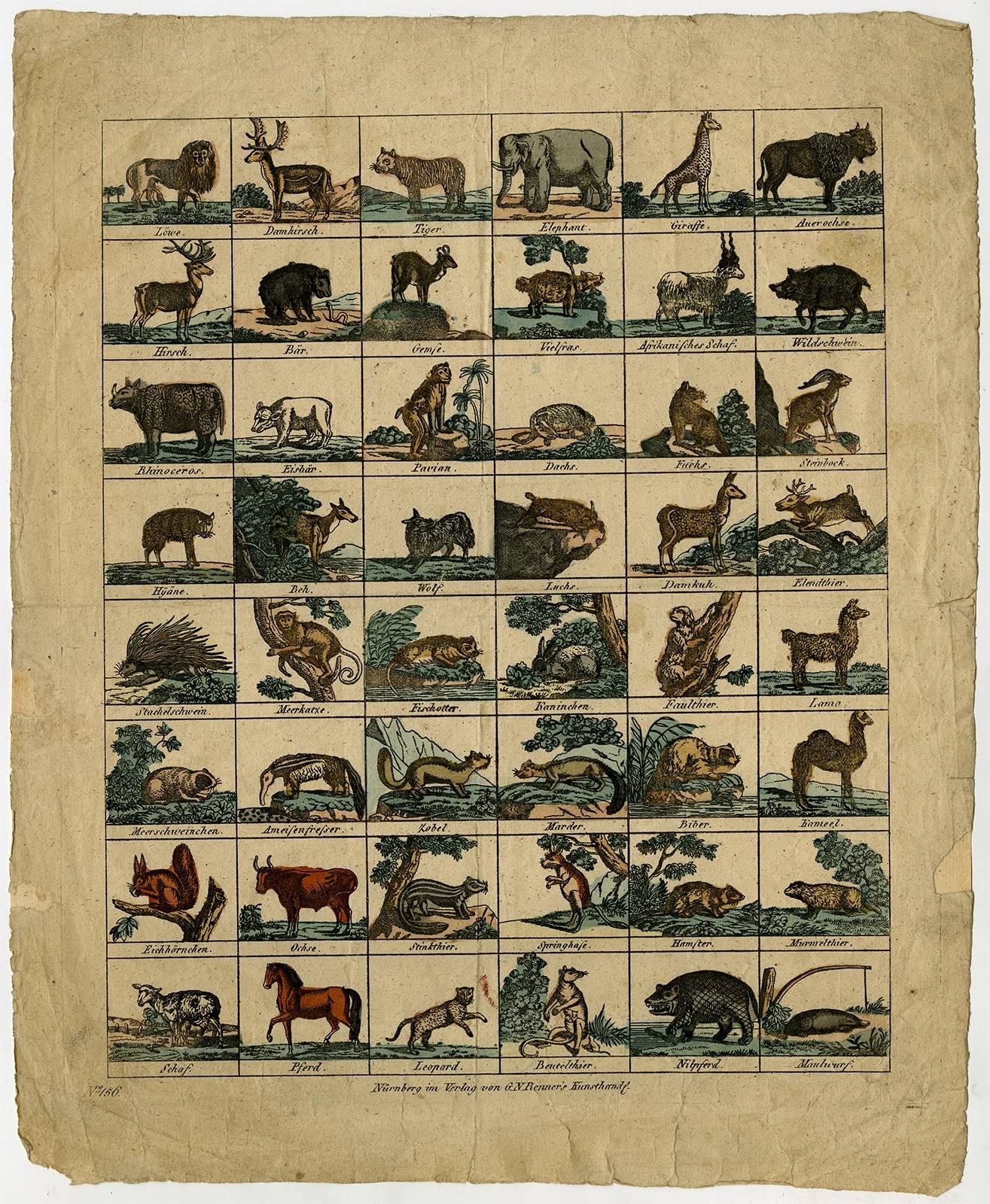 19th Century Animal Prints - 234 For Sale at 1stdibs