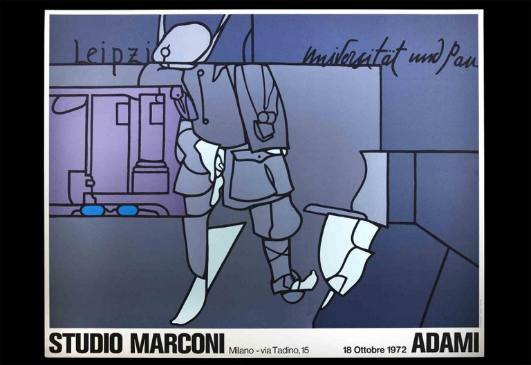 Unknown - Valerio Adami Poster Exhibition - Original Offset and Screen ...