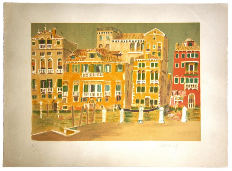 Unknown - Venice Cityscape - Lithograph - 1960s For Sale at 1stDibs