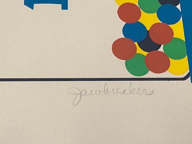 Unknown - Vintage Framed Serigraph "Jawbreakers" by Lee Lerfald C.1977 ...
