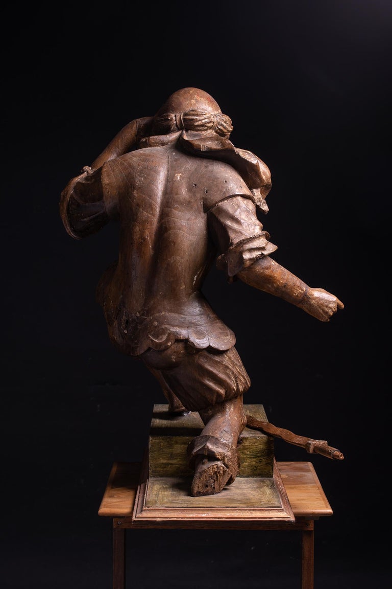 Unknown - 16th C, Renaissance, Duelling Soldiers, Oak For Sale at 1stDibs