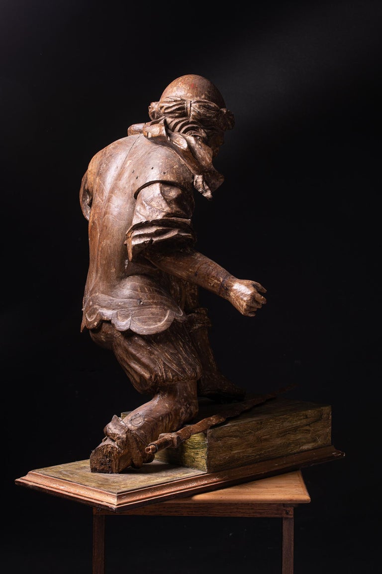 Unknown - 16th C, Renaissance, Duelling Soldiers, Oak For Sale at 1stDibs