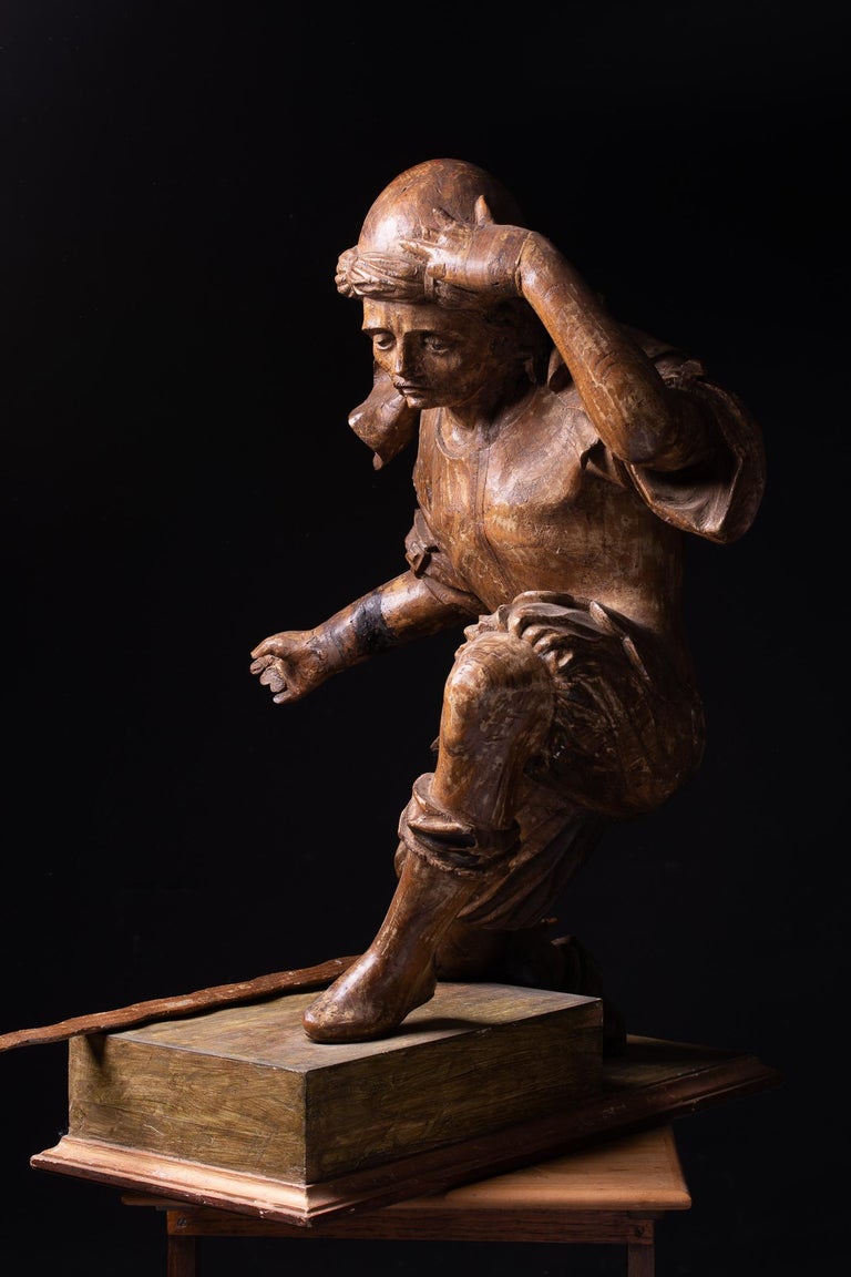 Unknown - 16th C, Renaissance, Duelling Soldiers, Oak For Sale at 1stDibs