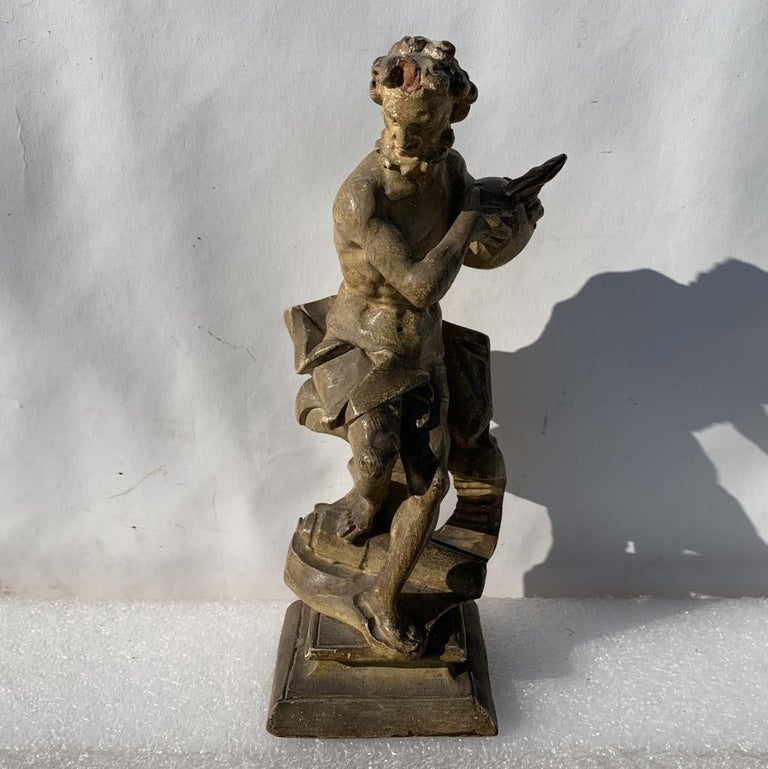 Unknown 18th Century Venetian Carved Wood Sculpture Prophet