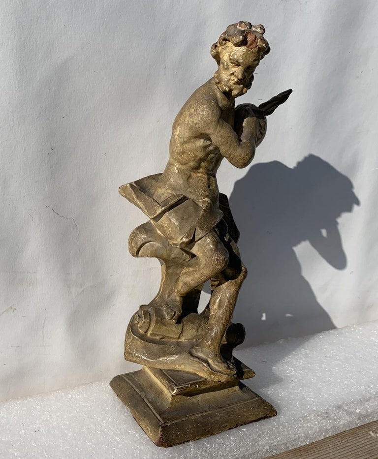 Unknown 18th Century Venetian Carved Wood Sculpture Prophet