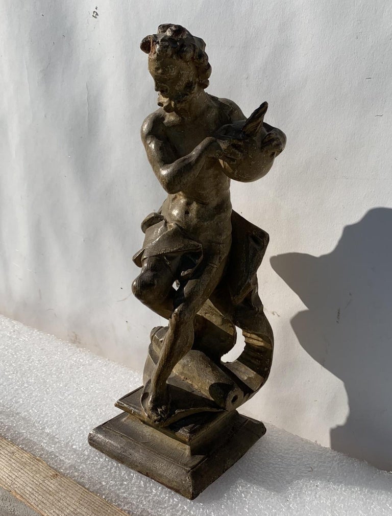 Unknown 18th Century Venetian Carved Wood Sculpture Prophet