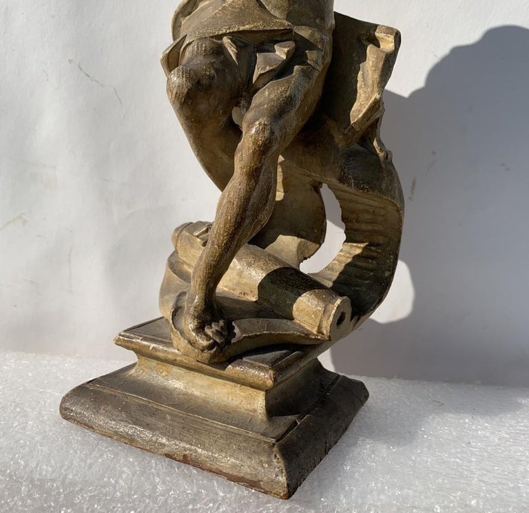 Unknown 18th Century Venetian Carved Wood Sculpture Prophet
