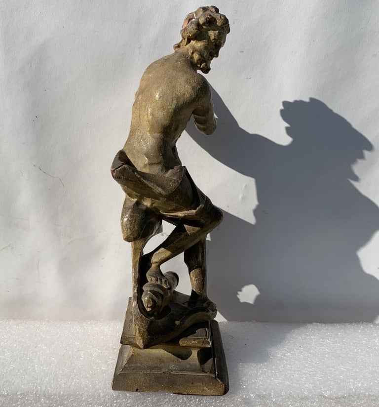 Unknown 18th Century Venetian Carved Wood Sculpture Prophet
