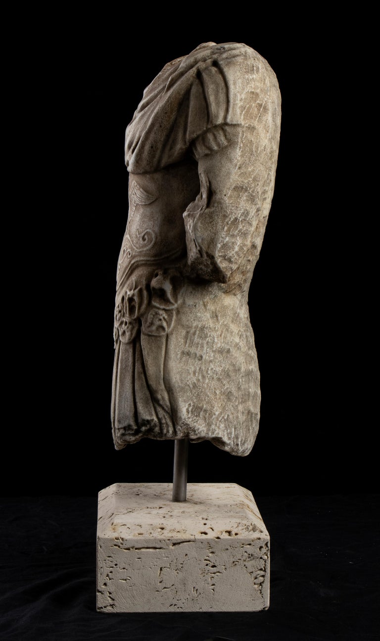 Unknown - Italian Torso Sculpture of Roman Emperor White Marble After ...