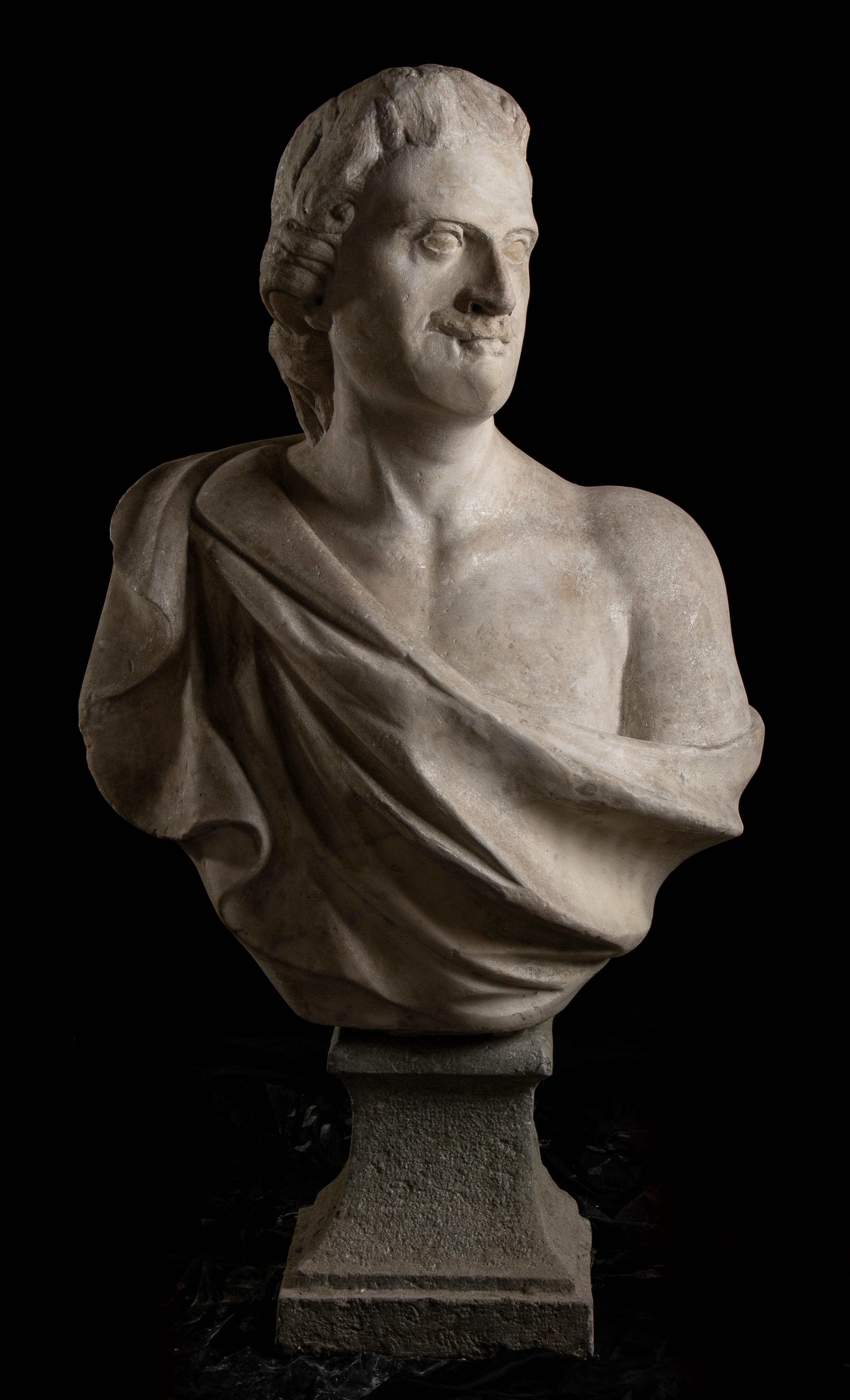Augustus Caesar as Centurion Large Marble Bust Sculpture, 20th Century ...