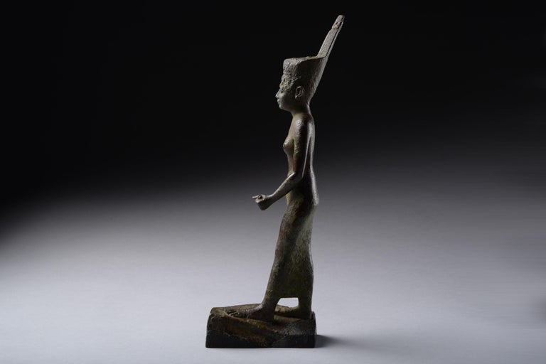 Unknown - Ancient Egyptian Bronze Statue of Goddess Neith at 1stDibs