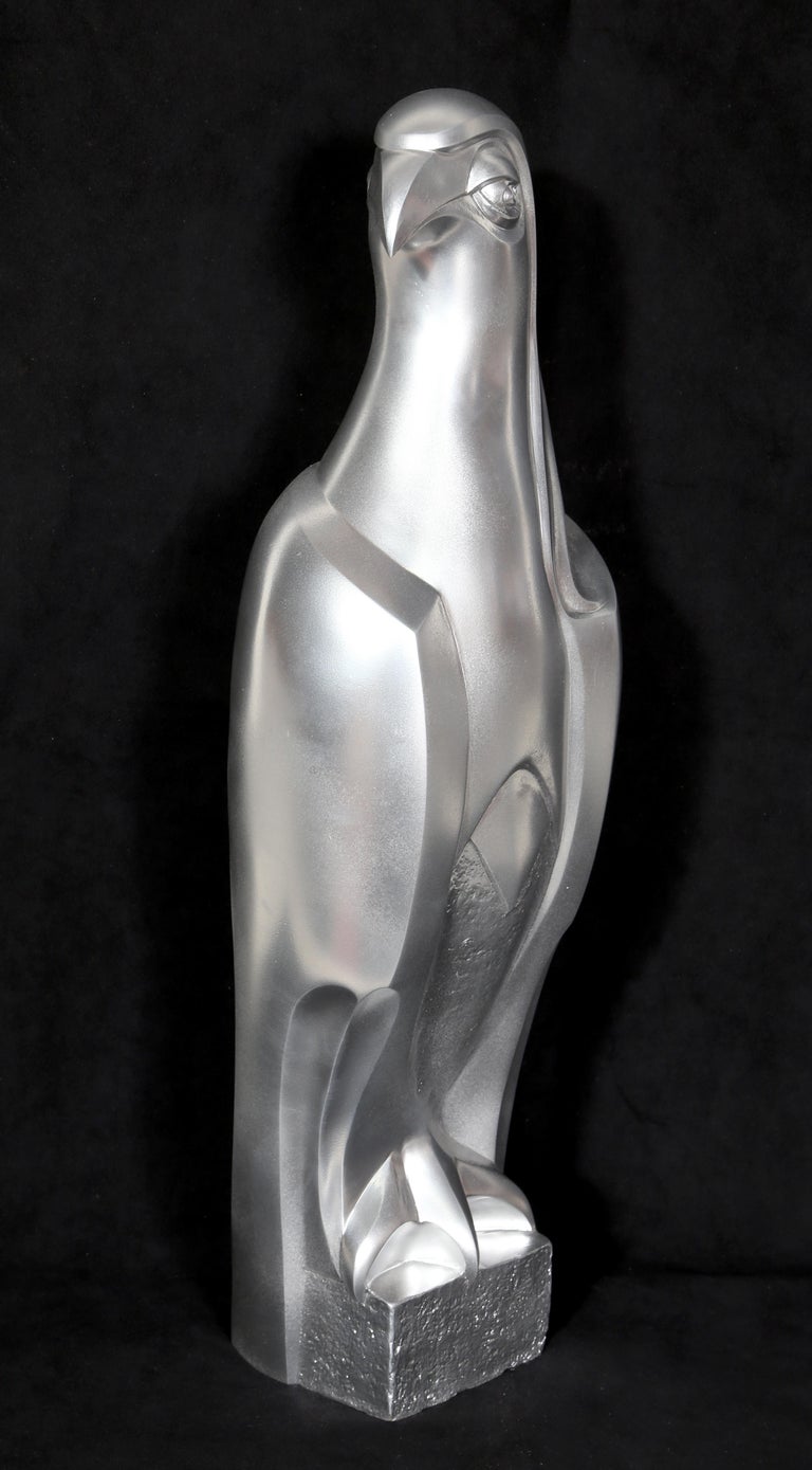 Unknown - Art Deco Silver-coated Bronze Falcon Sculpture For Sale at ...