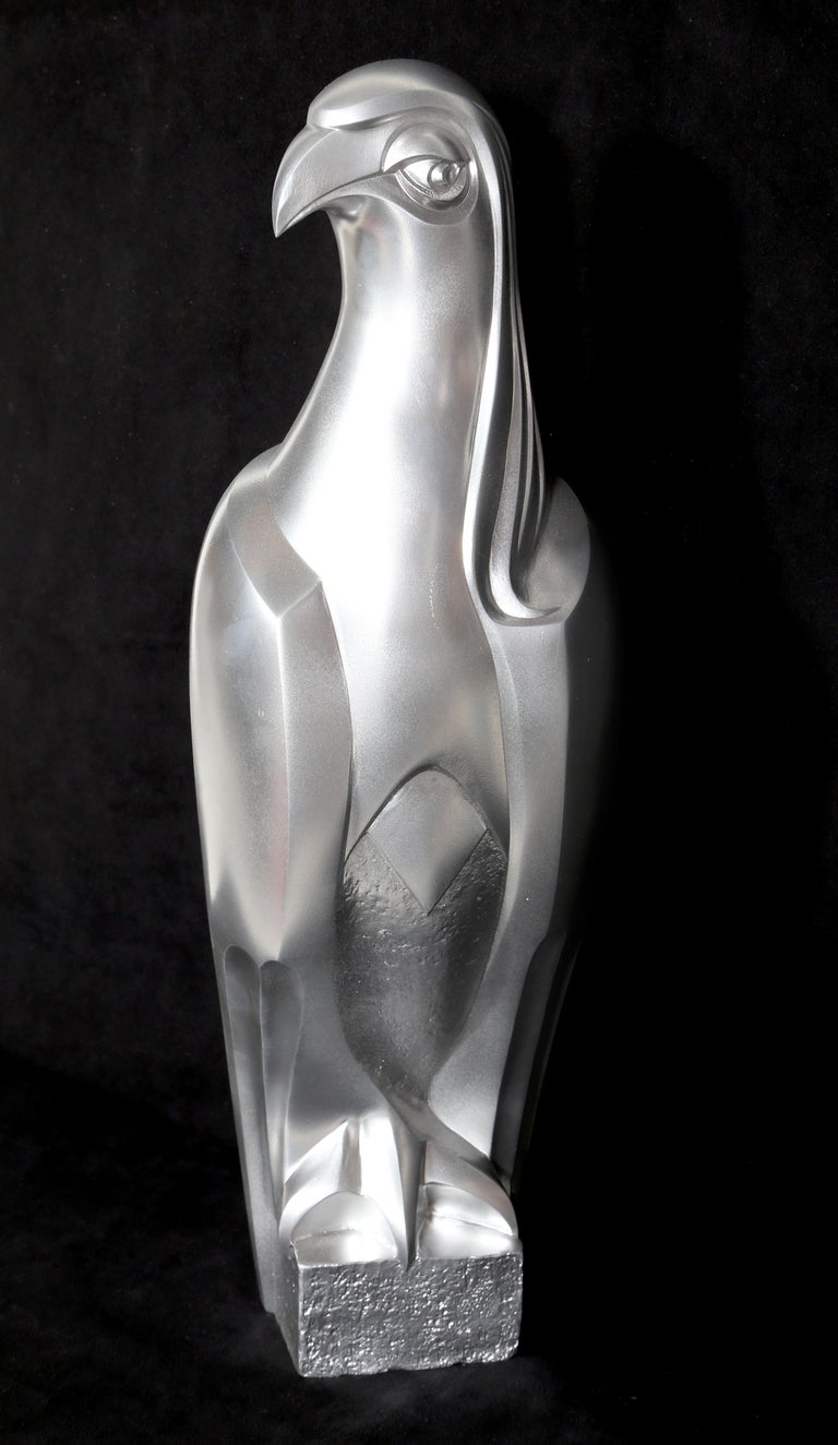 Unknown - Art Deco Silver-coated Bronze Falcon Sculpture For Sale at ...