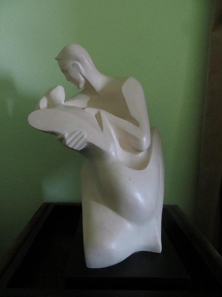 Unknown - Dancing couple sculpture in plaster on base For Sale at 1stDibs
