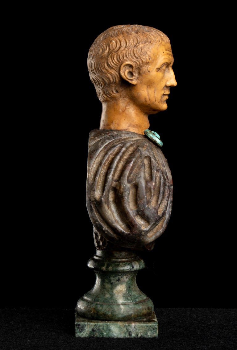 Unknown - Italian Polychrome Marble Sculpture Bust Of Roman Jiulis ...