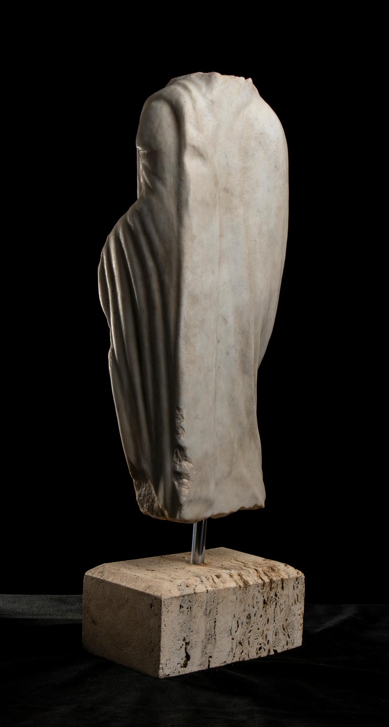 Unknown - Italian White Marble Classical Roman Torso Sculpture of a ...