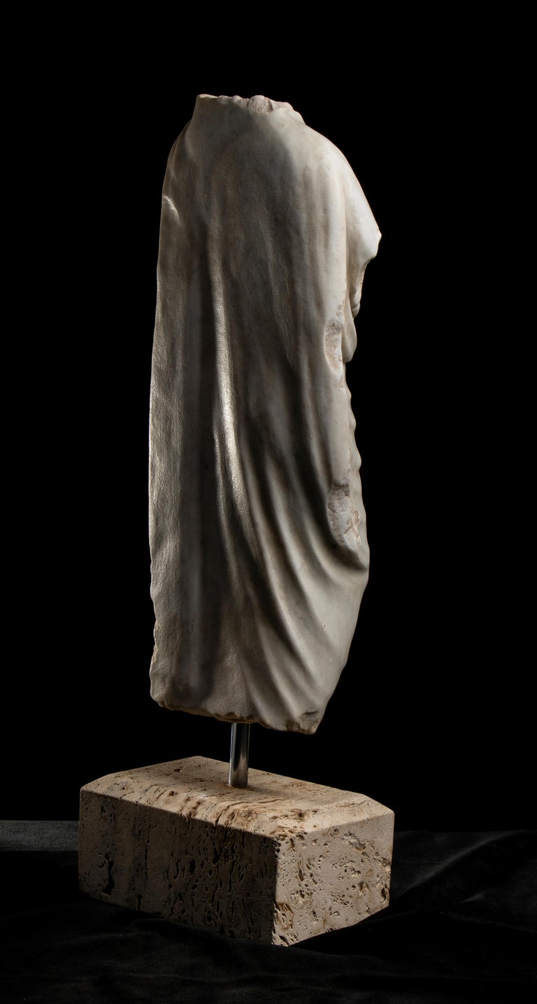 Unknown - Italian White Marble Classical Roman Torso Sculpture of a ...