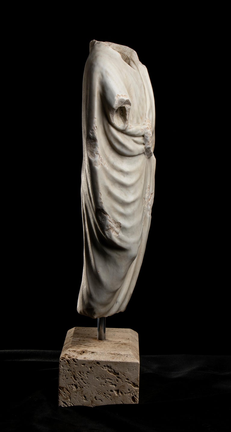 Unknown - Italian White Marble Classical Roman Torso Sculpture of a ...