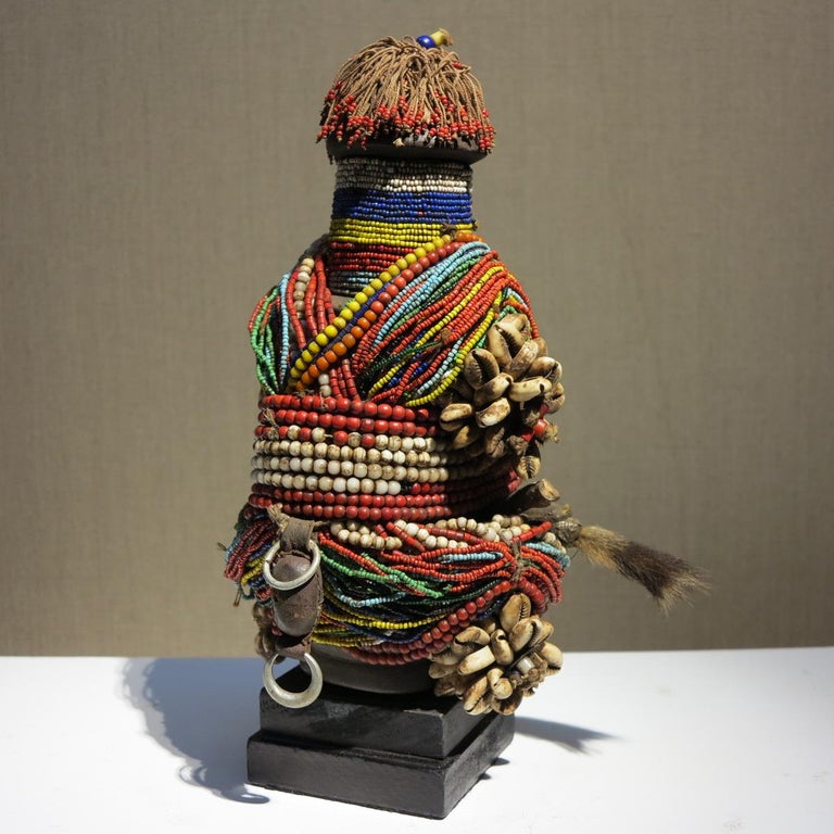 Unknown - Kirdi-Fali Fertility Figure, beaded African tribal sculpture ...