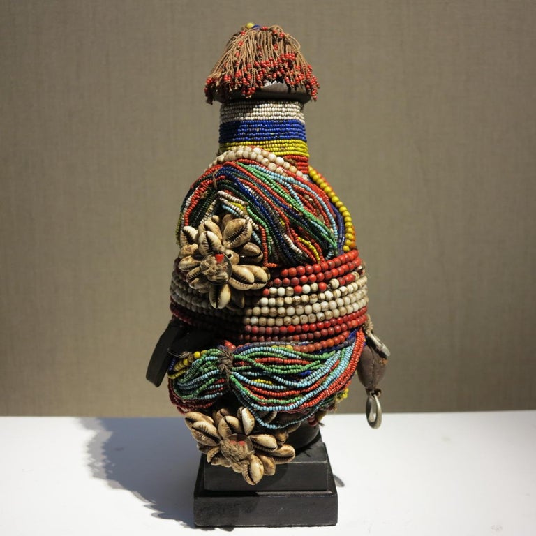 Unknown - Kirdi-Fali Fertility Figure, beaded African tribal sculpture ...