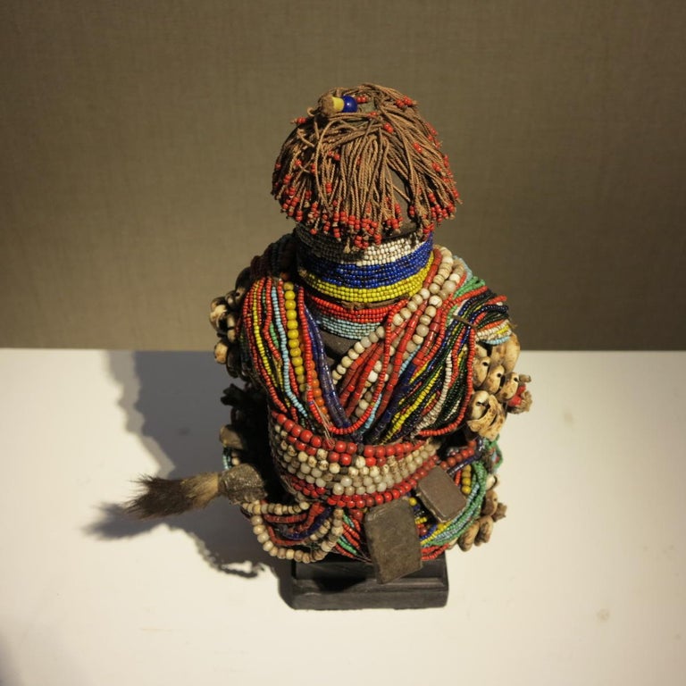 Unknown - Kirdi-Fali Fertility Figure, beaded African tribal sculpture ...