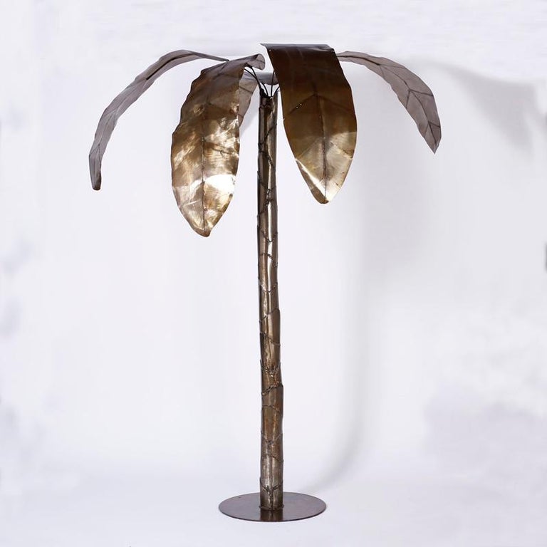 Unknown - Large Midcentury Patinated Metal Palm Tree Sculpture For Sale ...
