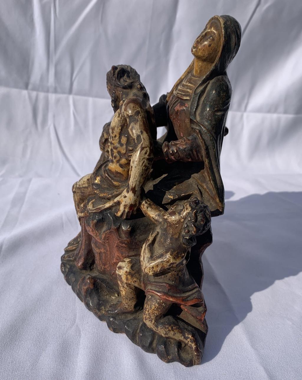 Unknown - Late 17th century Italian wood sculpture - Piety - Painted ...