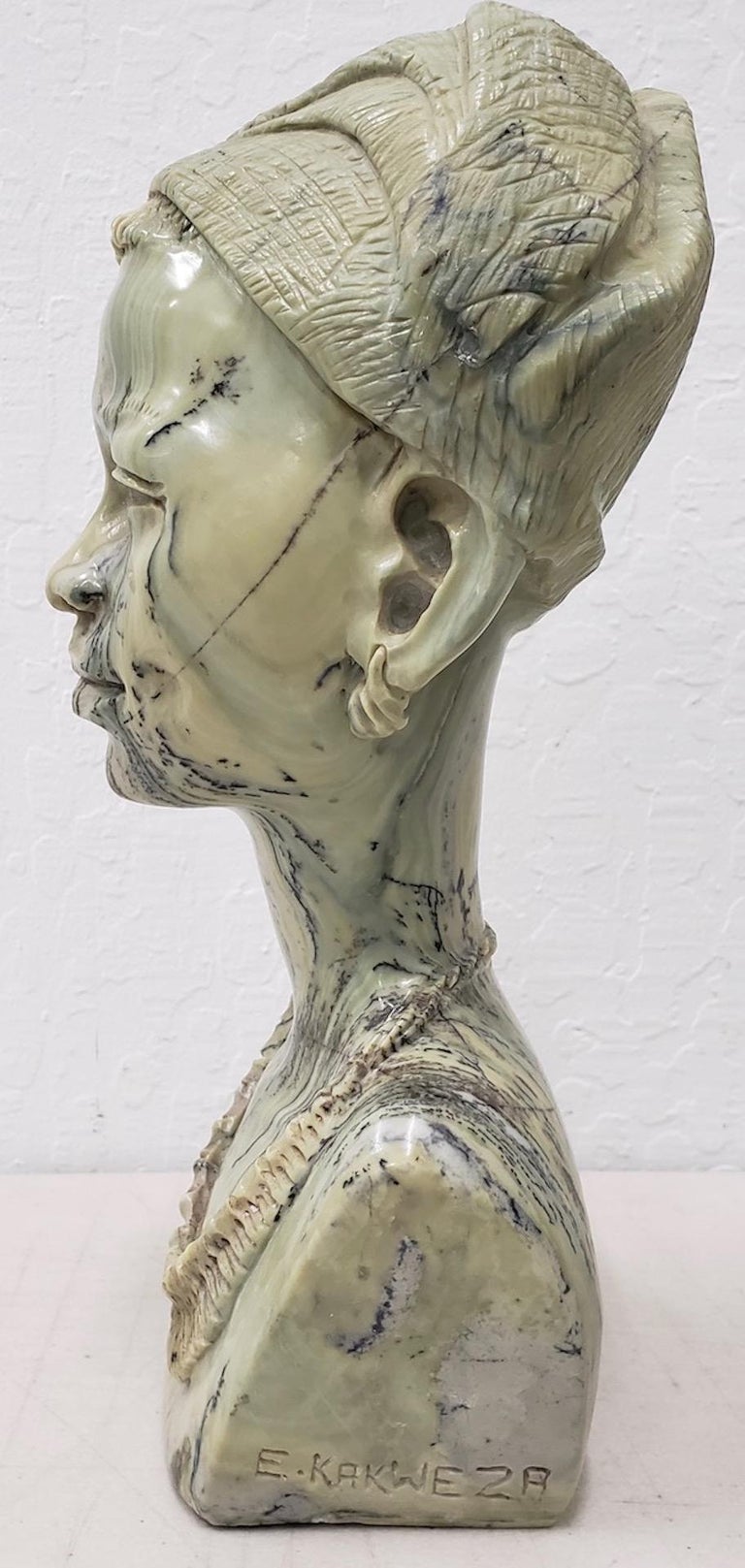 Unknown - Marble Sculpture of a Young African Woman by Kakweza at 1stDibs
