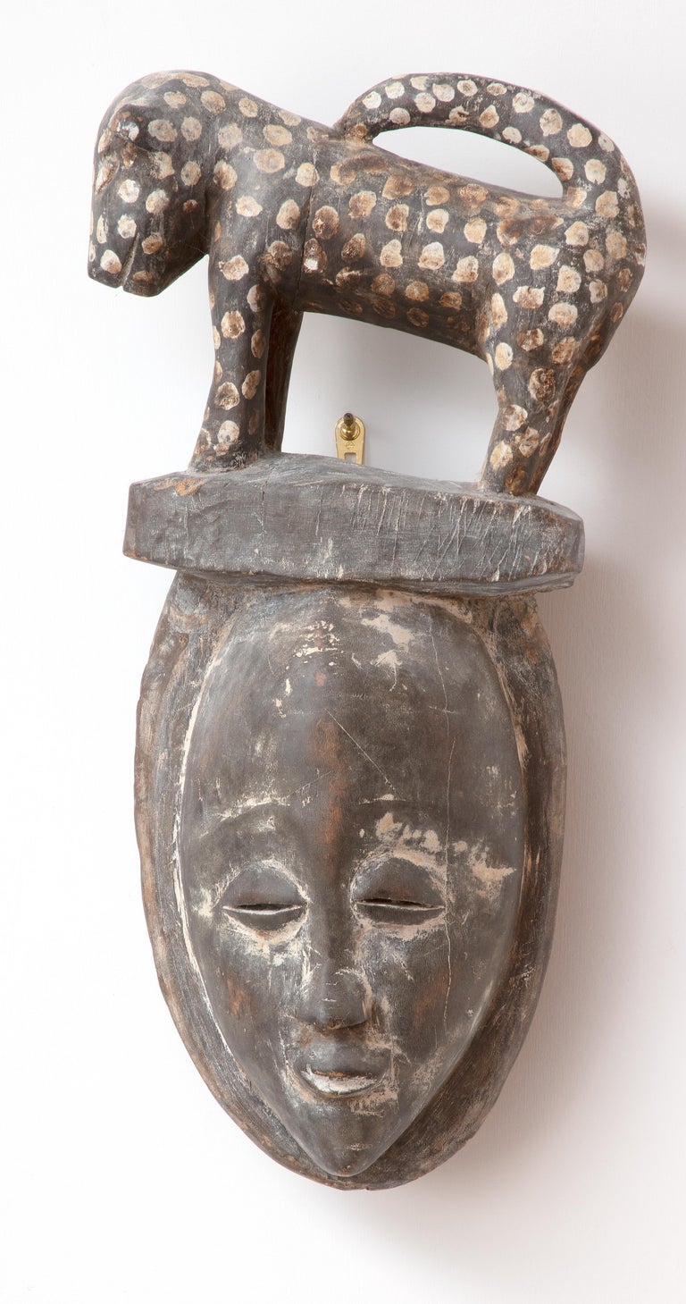 Unknown - 'Mask/Baule Ivory Coast' carved wood, wall sculpture For Sale ...