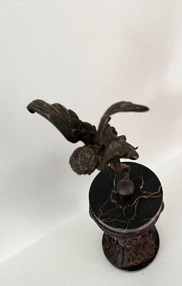 Unknown - Metal Classical Style Sculpture of Anteros For Sale at 1stDibs