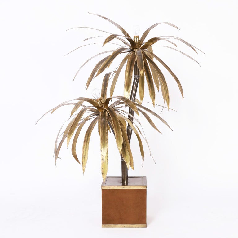 Unknown - Mid-Century Brutalist Palm Tree Sculpture Lamp For Sale at ...