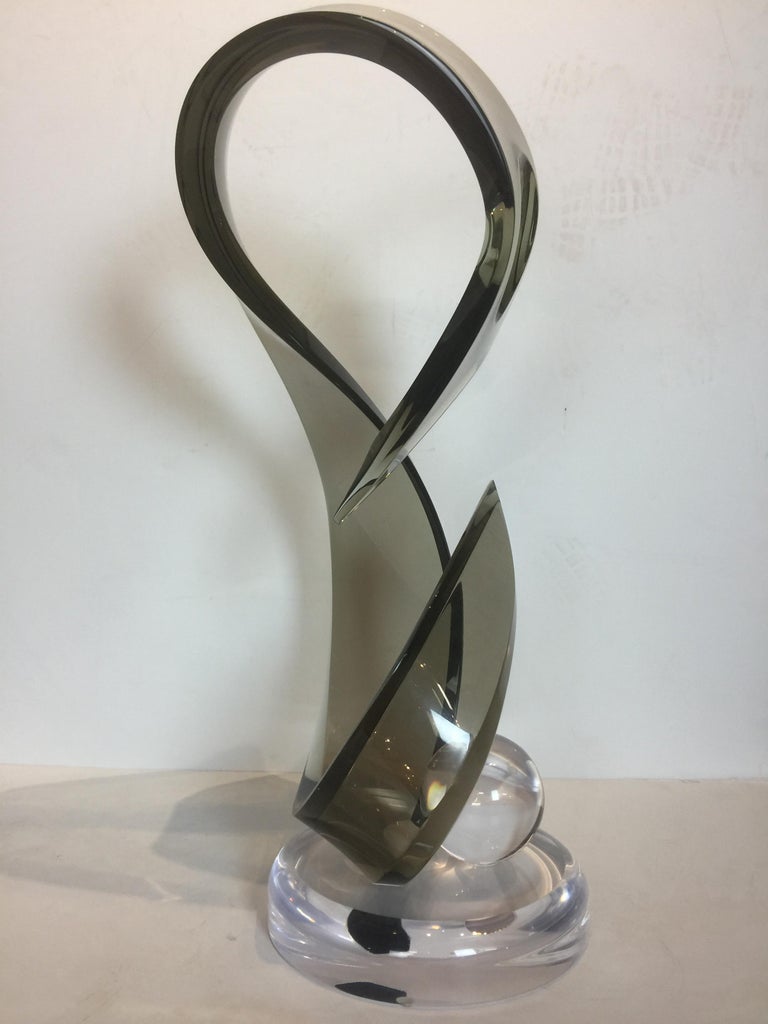 Unknown - Modern smoky Lucite Globe drop decorative centerpiece For ...