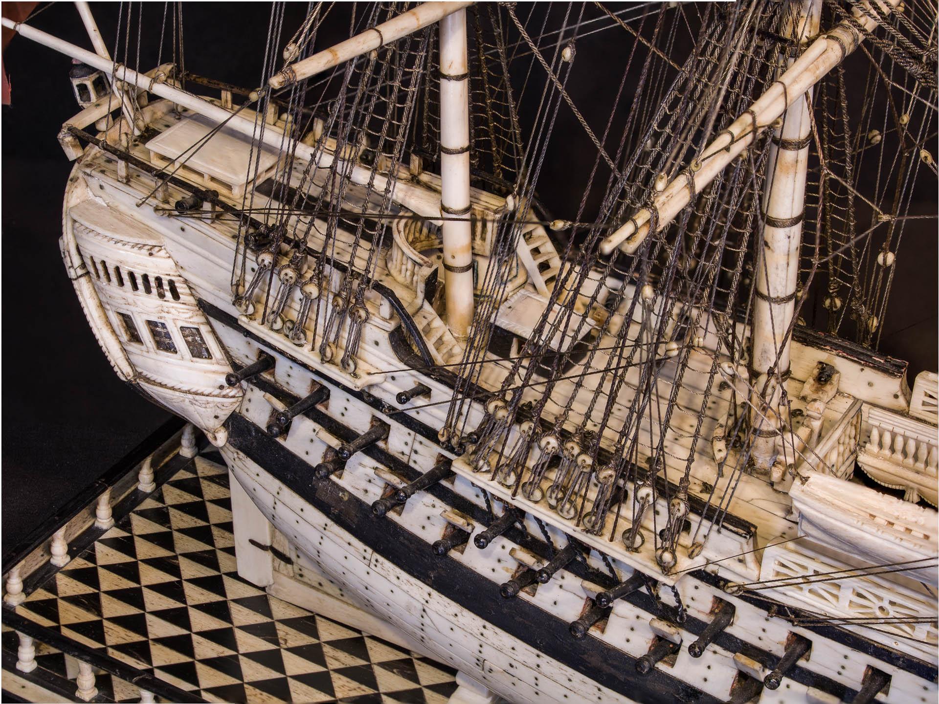 Unknown - Napoleonic Prisoner of War Model of a 2nd Rate Ship of 72 ...