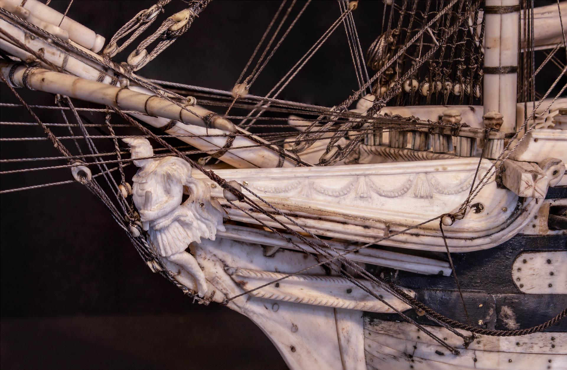 Unknown - Napoleonic Prisoner of War Model of a 2nd Rate Ship of 72 ...