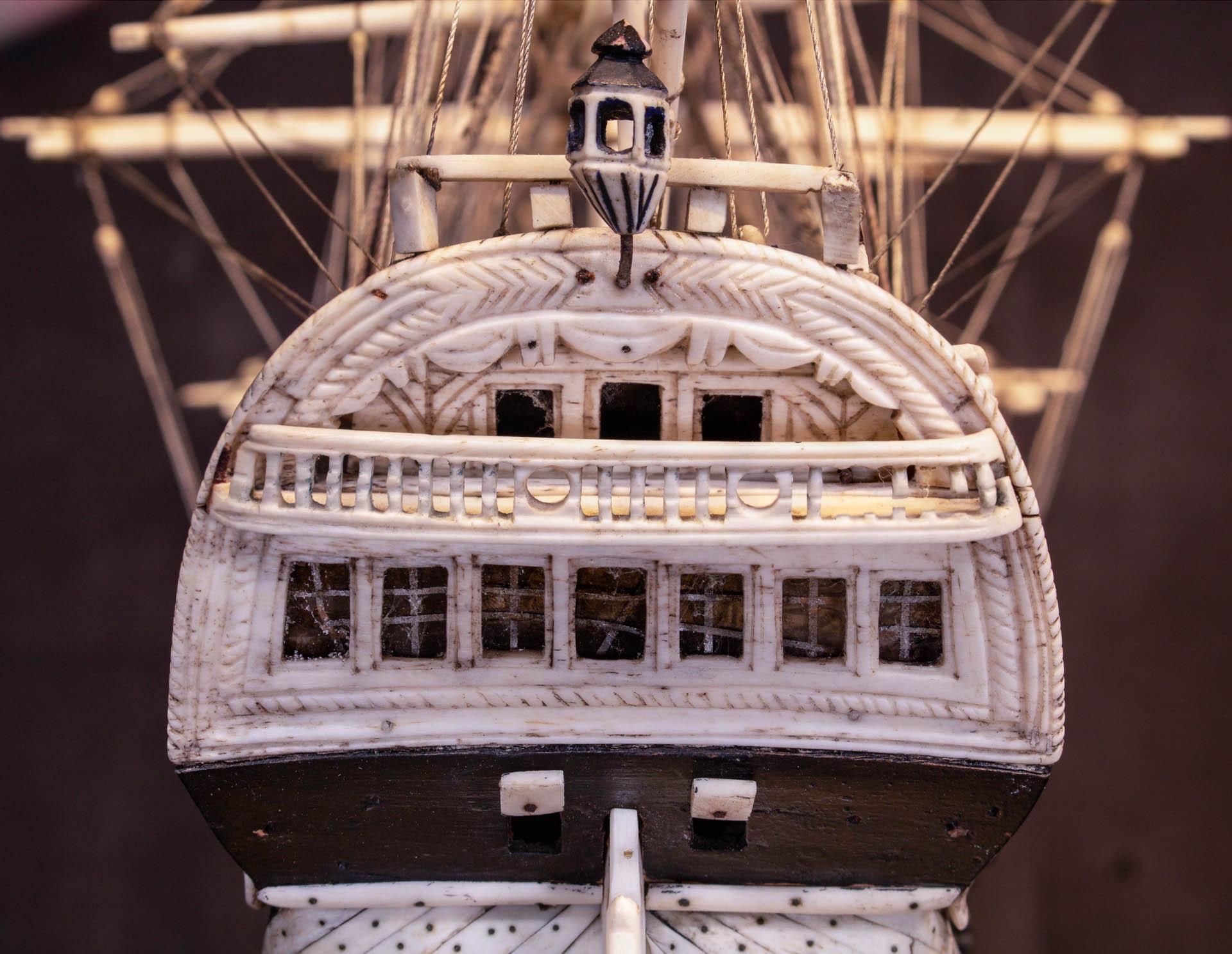 Unknown - Napoleonic Prisoner of War Model of a 2nd Rate Ship of 72 ...