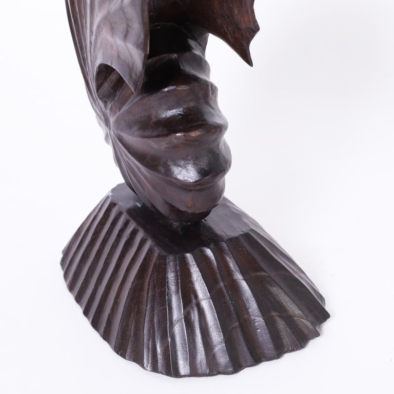 Unknown - Pair of Carved Wood Nautilus Shells For Sale at 1stDibs