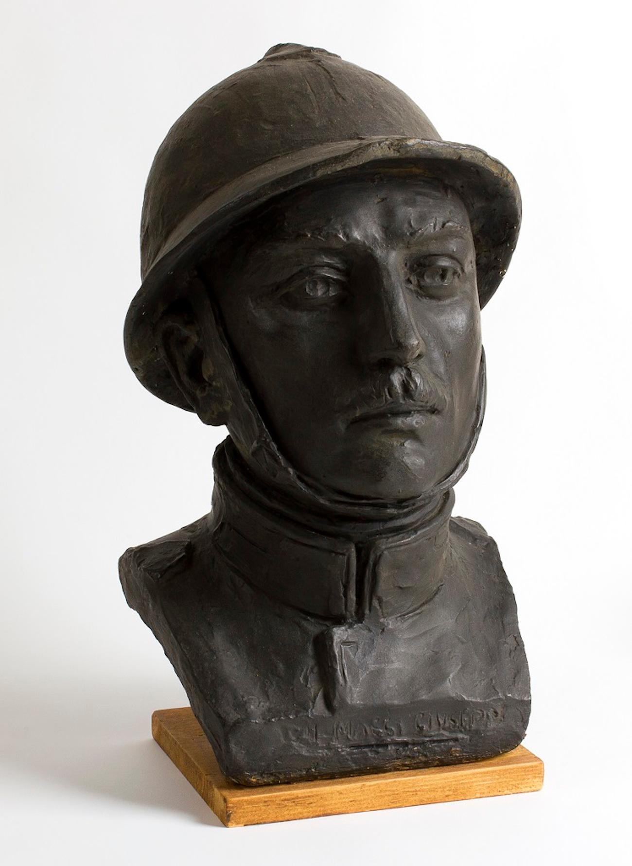 Amedeo Bocchi - Head of Man - Original Bronze Sculpture by Amedeo ...